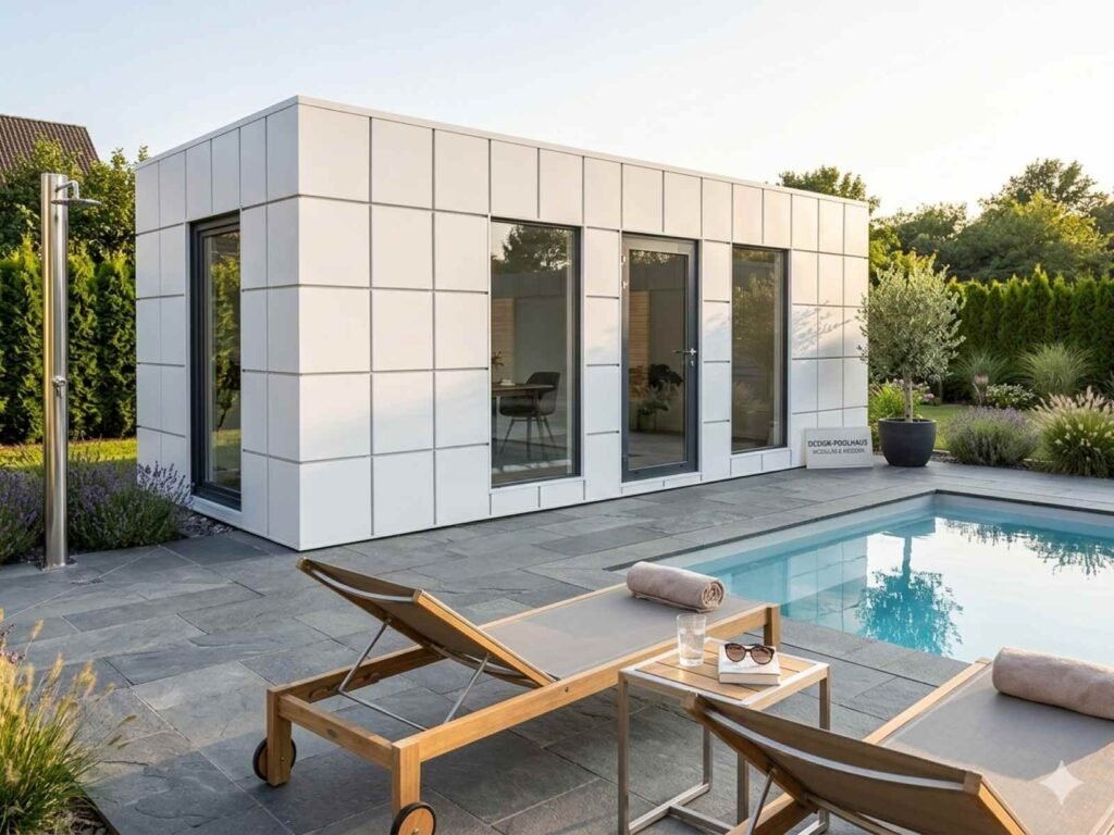 Poolhaus im Garten bauen - kaufen nach Wunsch